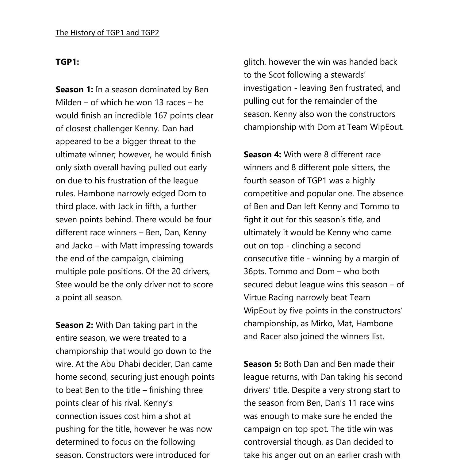The History of TGP1 and TGP2.doc | DocDroid