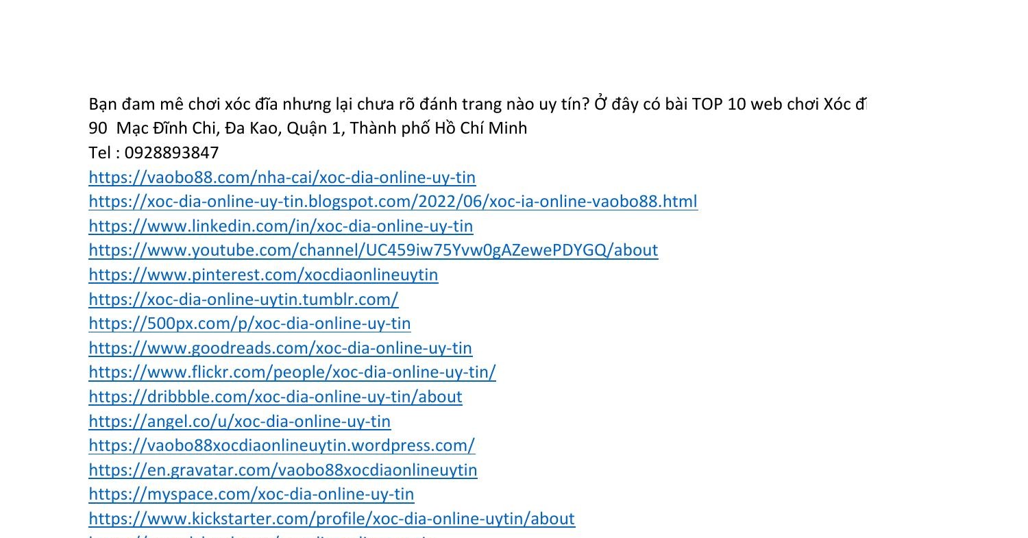 Xóc đĩa online Vaobo88.xlsx | DocDroid