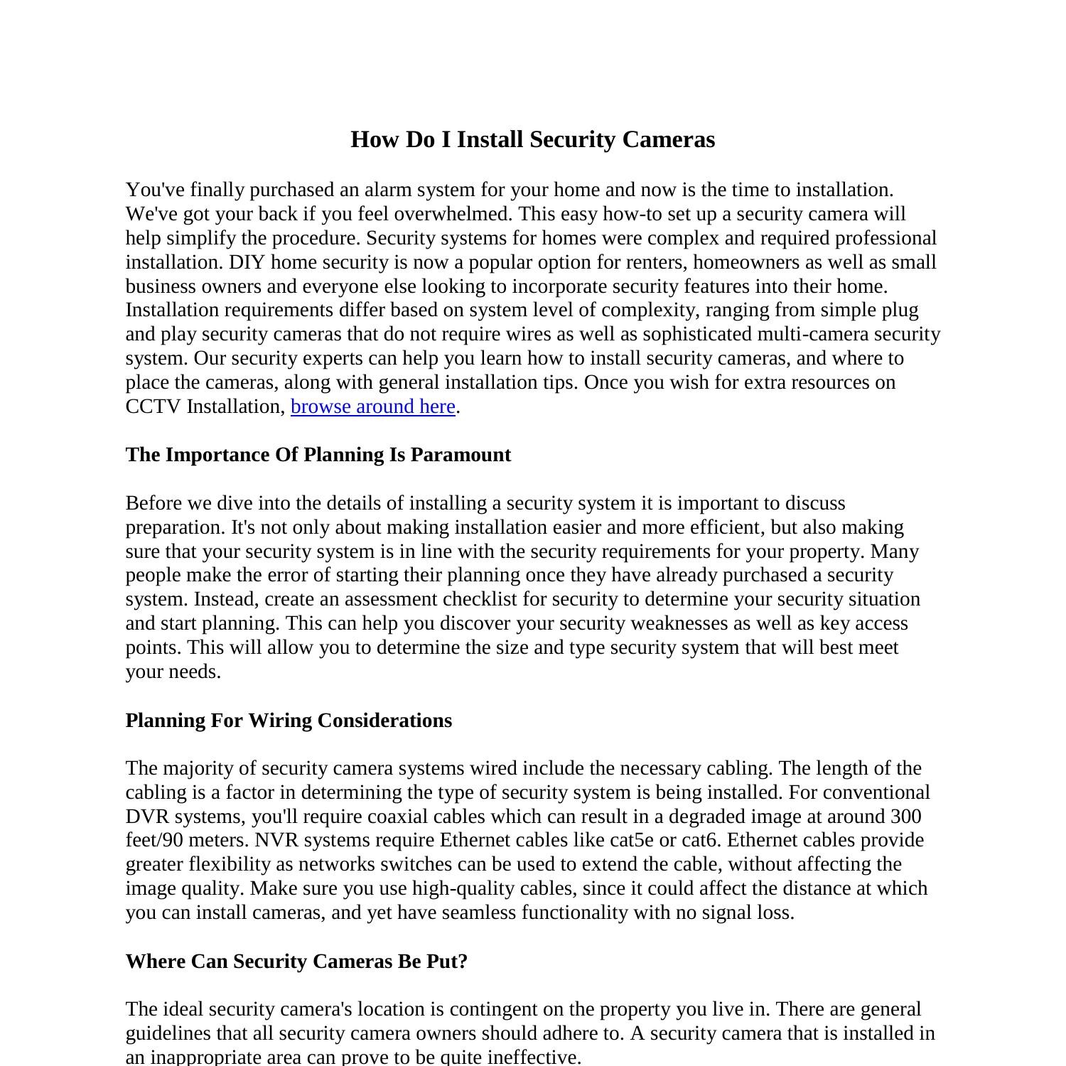 How Do I Install Security Cameras.pdf | DocDroid