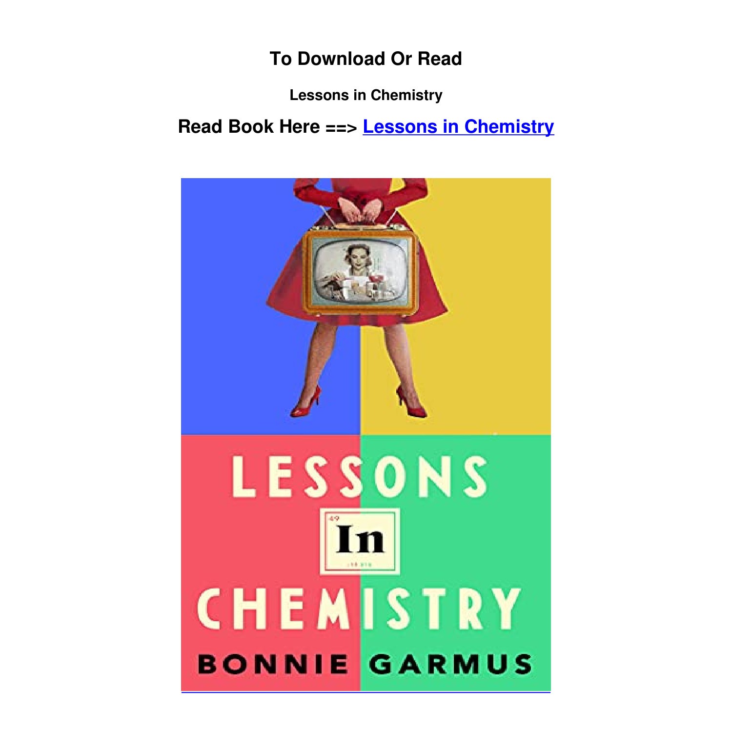 ePub Download Lessons in Chemistry By Bonnie Garmus.pdf | DocDroid