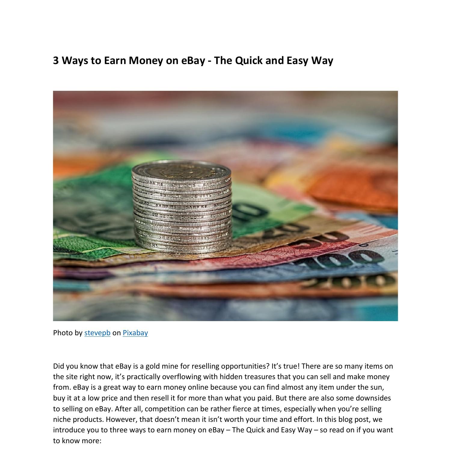 3 Ways to Earn Money on eBay.pdf | DocDroid