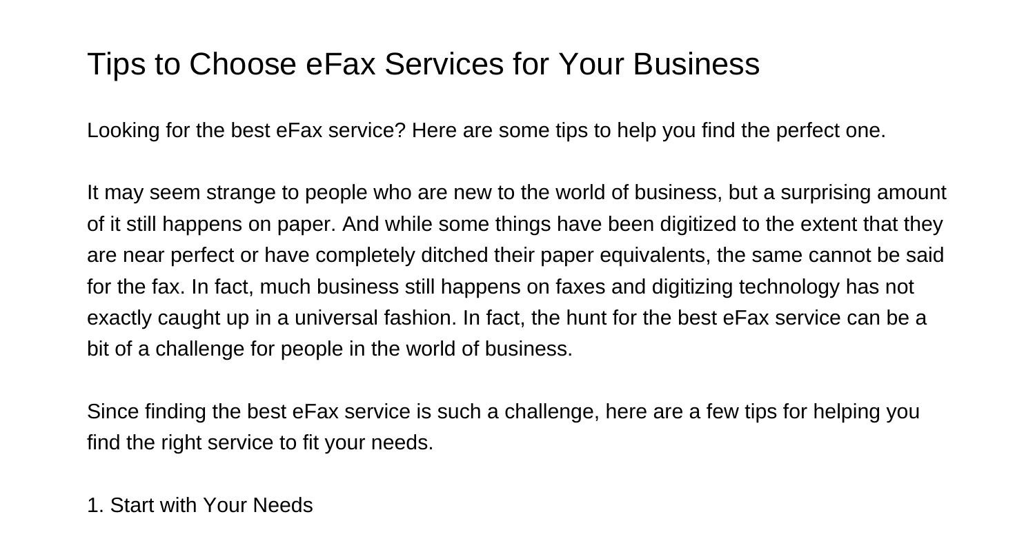 Tips to Choose eFax Services for Your Businessegird.pdf.pdf | DocDroid