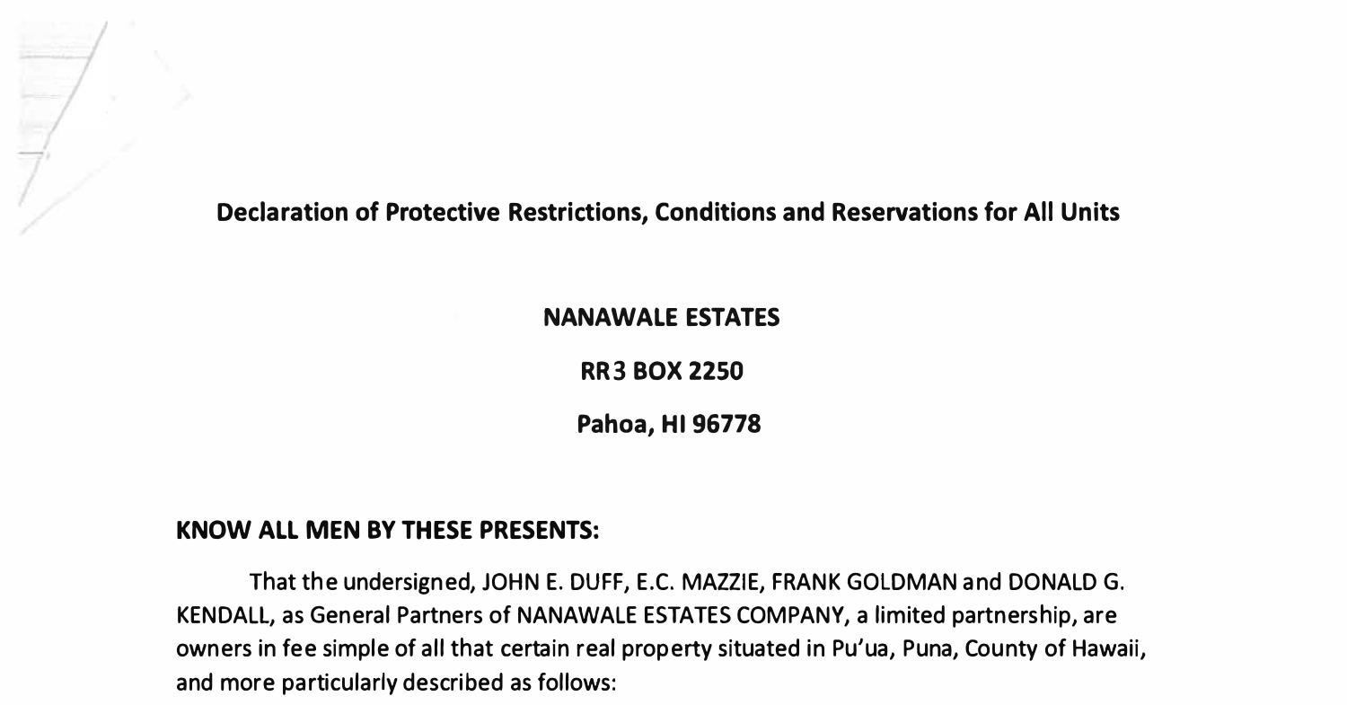 Nanawale Estates, CCR.pdf | DocDroid