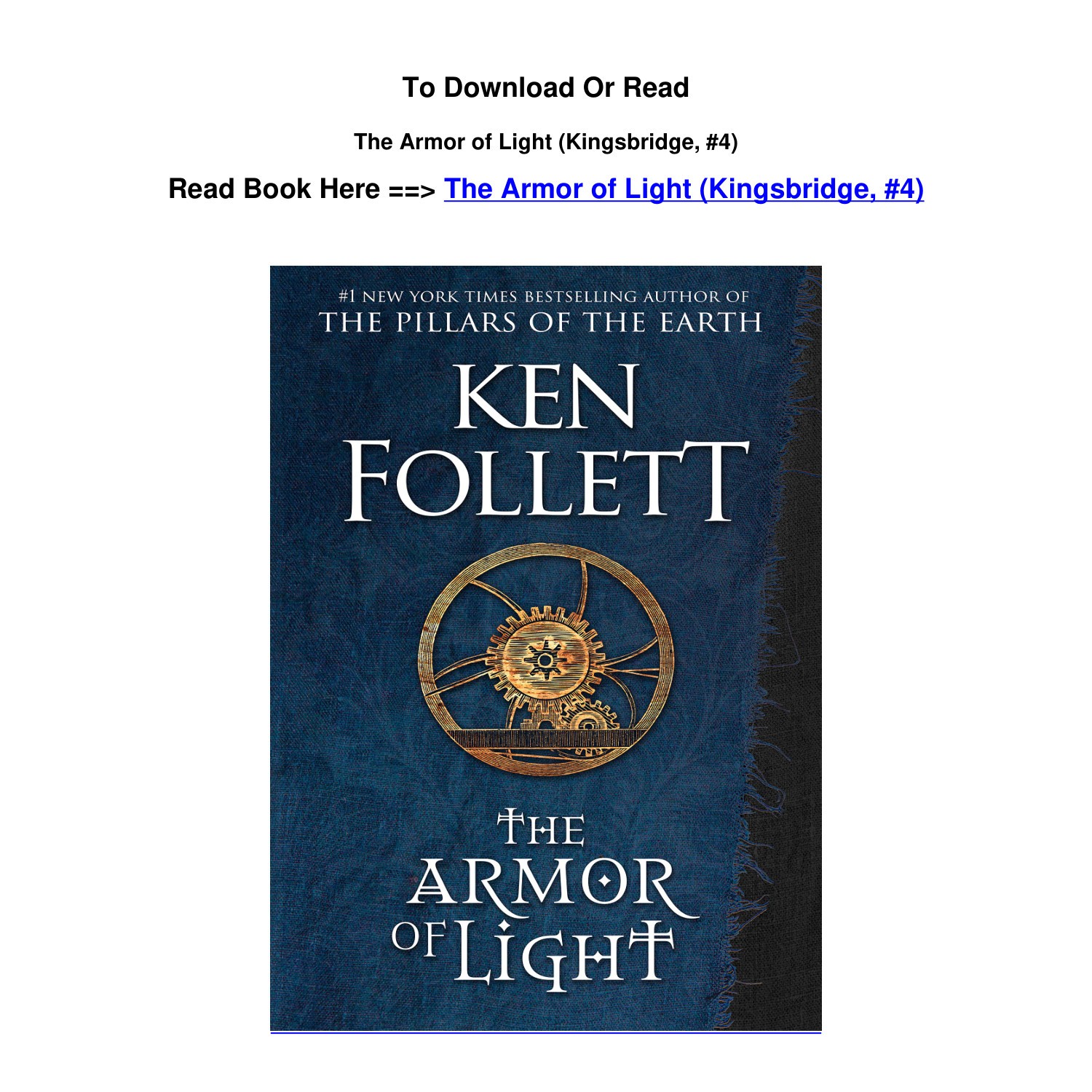 Download Pdf The Armor of Light Kingsbridge 4 BY Ken Follett.pdf | DocDroid