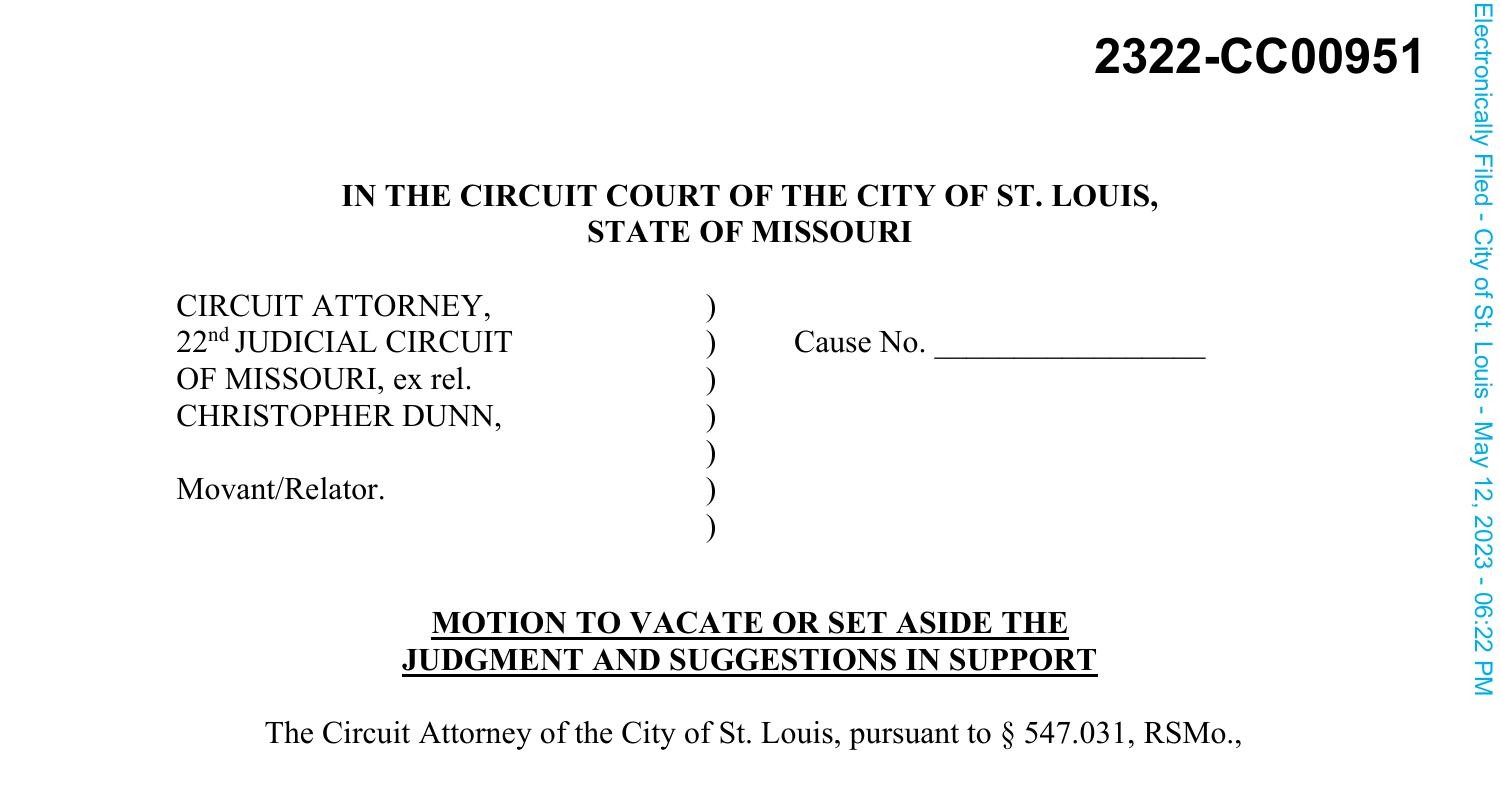 051223 CIRCUIT ATTORNEY CHRISTOPHER DUNN V STATE OF MISSOURI.pdf | DocDroid