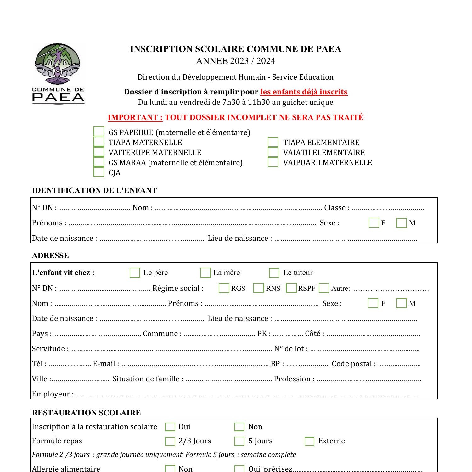 Formulaire enfant déjà inscrits.pdf | DocDroid