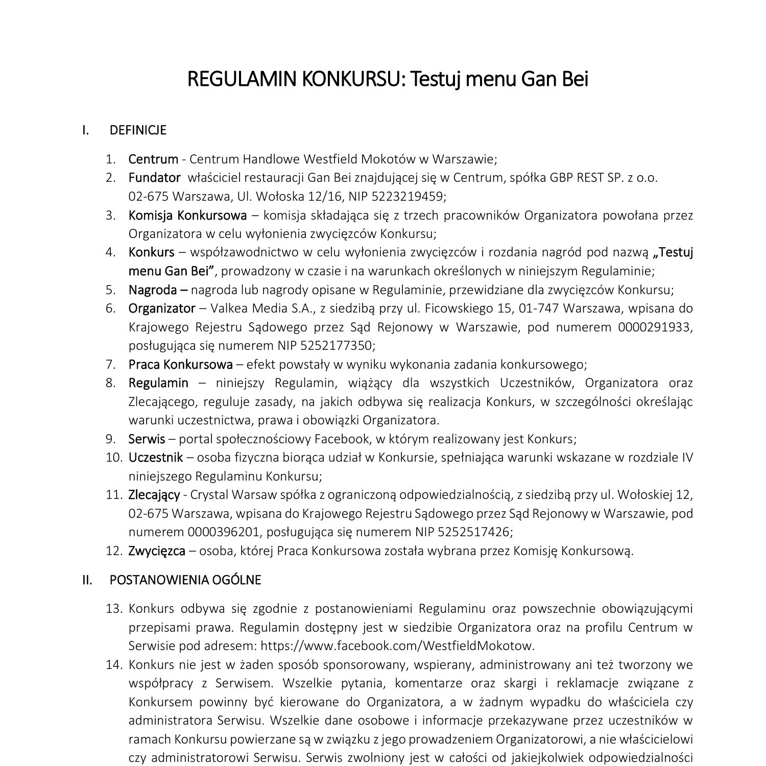 Regulamin konkursu FB _Gan Bei.docx | DocDroid