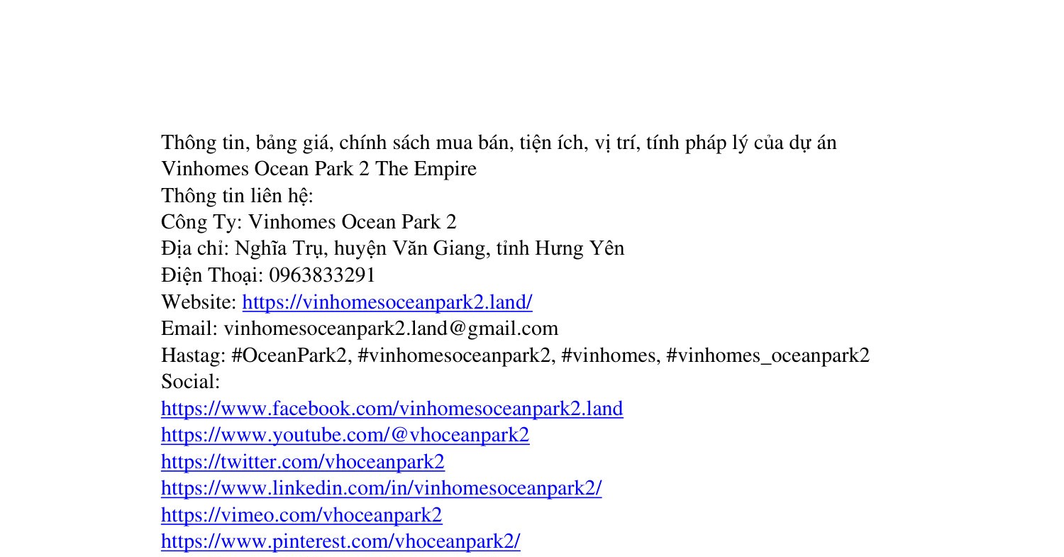 Vinhomes Ocean Park 2 The Empire.docx | DocDroid