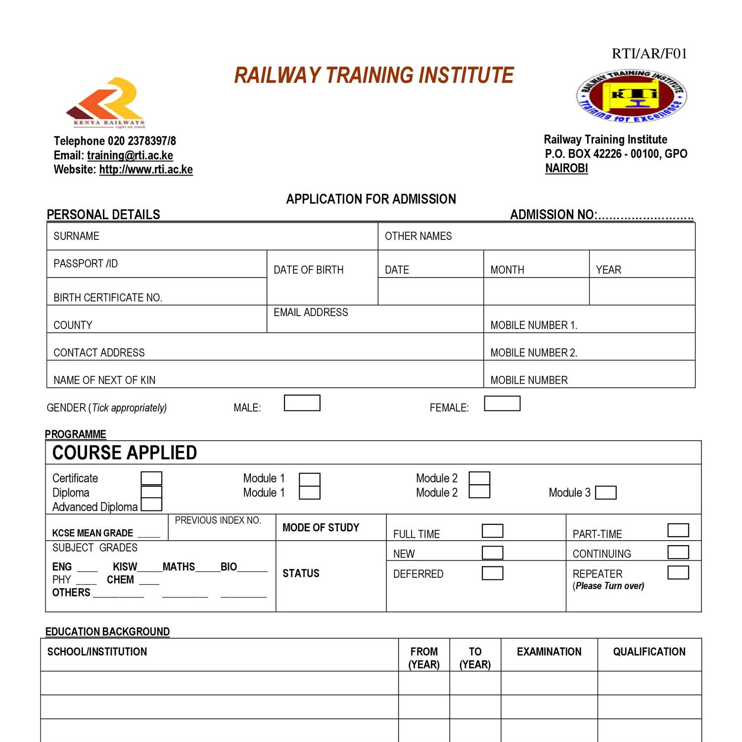 APPLICATION FORM.pdf | DocDroid
