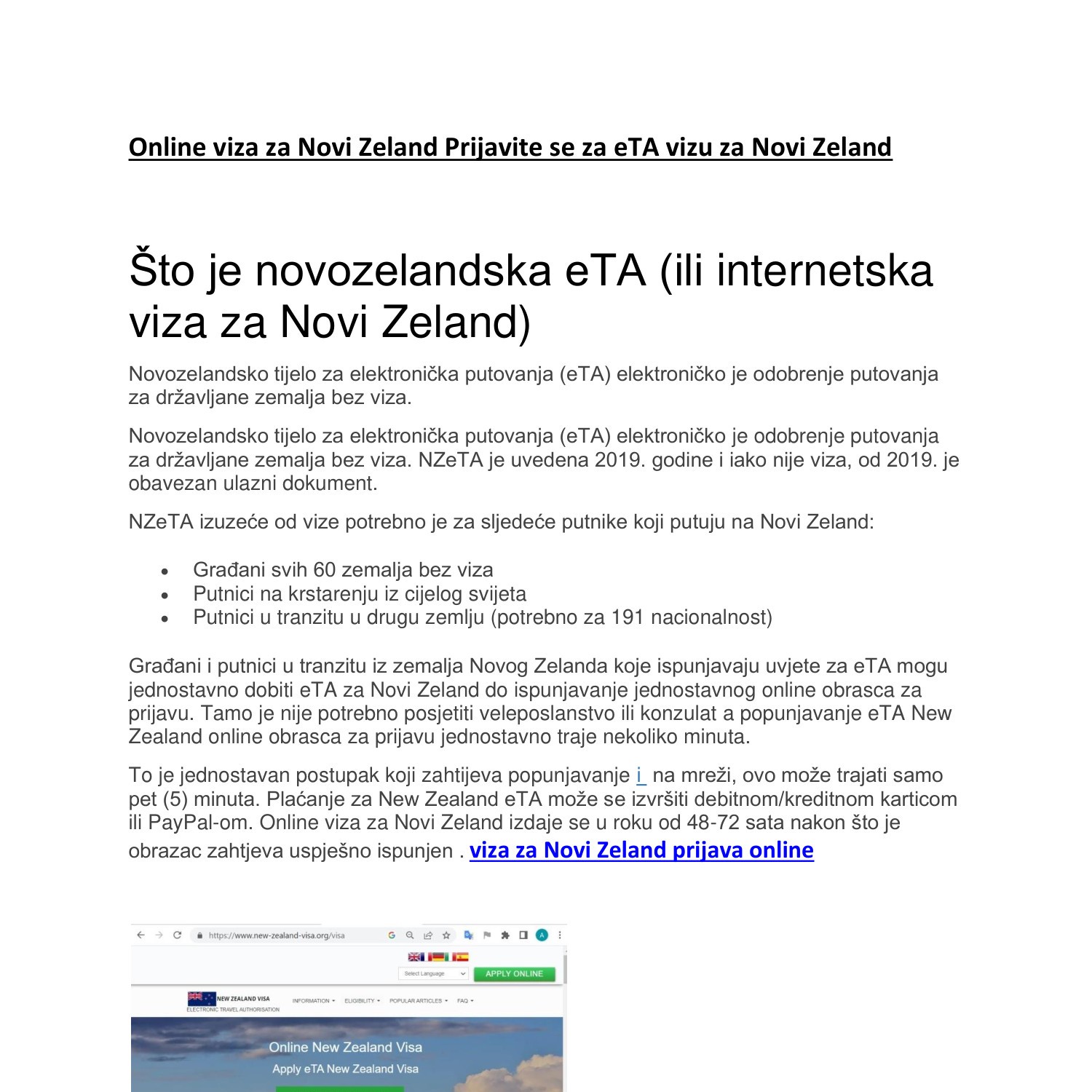 Online viza za Novi Zeland Prijavite se za eTA vizu za Novi Zeland.pdf ...