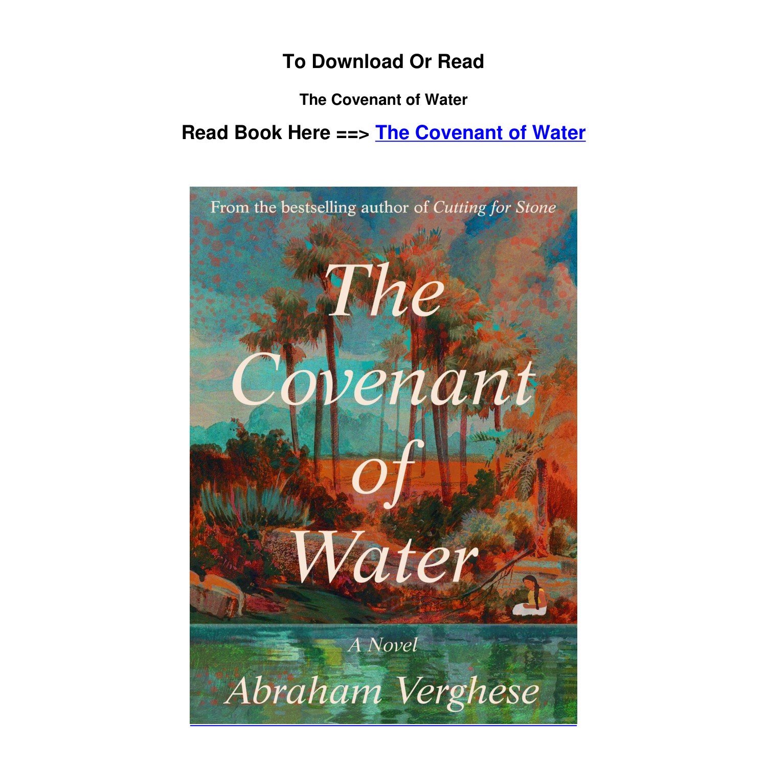 Pdf DOWNLOAD The Covenant of Water By Abraham Verghese.pdf | DocDroid