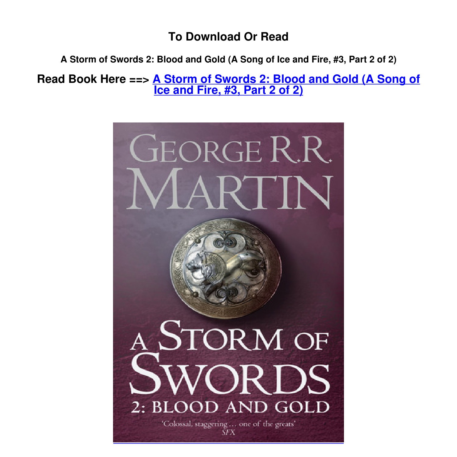 download pdf A Storm of Swords 2 Blood and Gold A Song of Ice and Fire ...