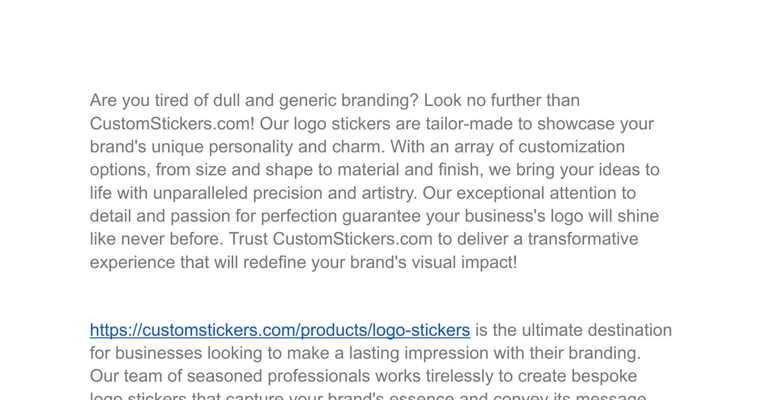 Custom Logo Stickers.pdf | DocDroid