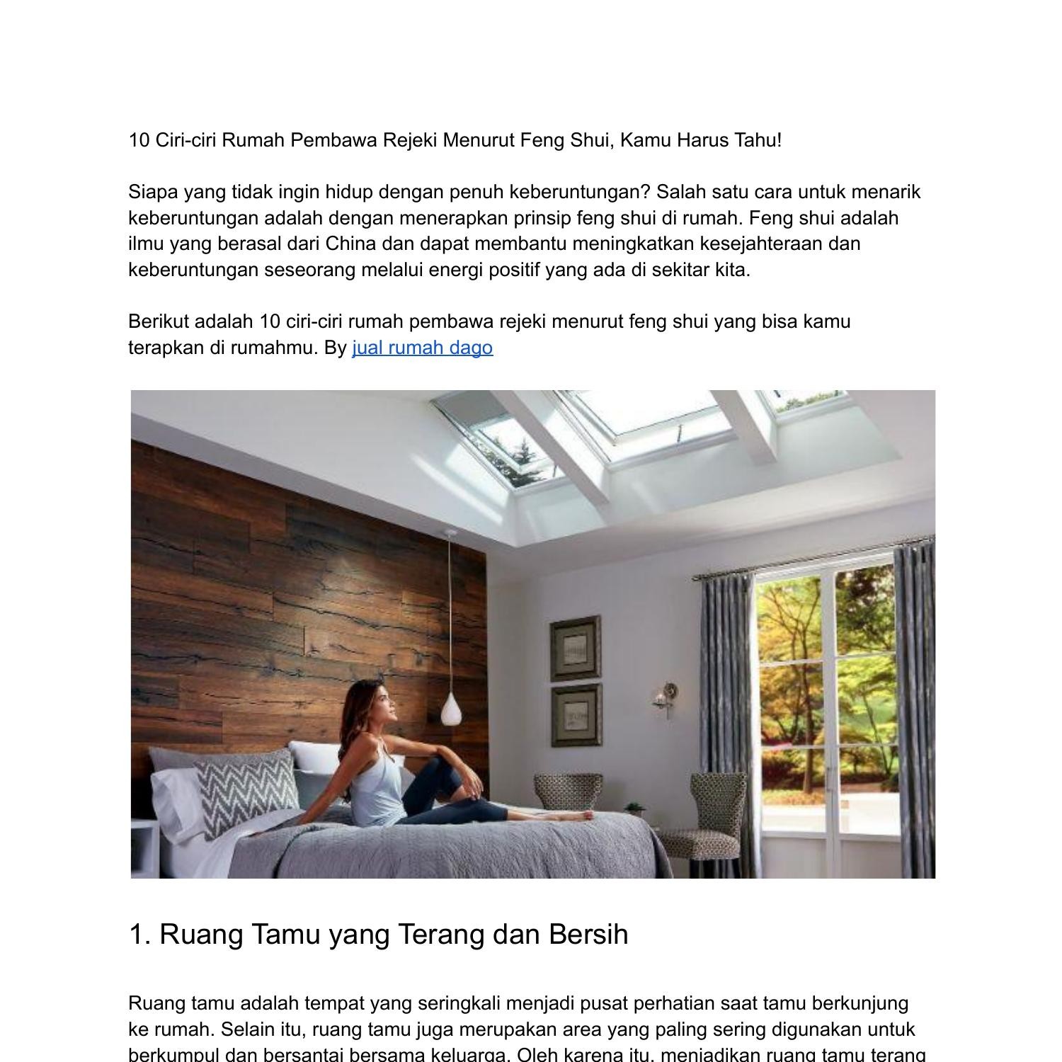 10 Ciri-ciri Rumah Pembawa Rejeki Menurut Feng Shui, Kamu Harus Tahu!.pdf | DocDroid