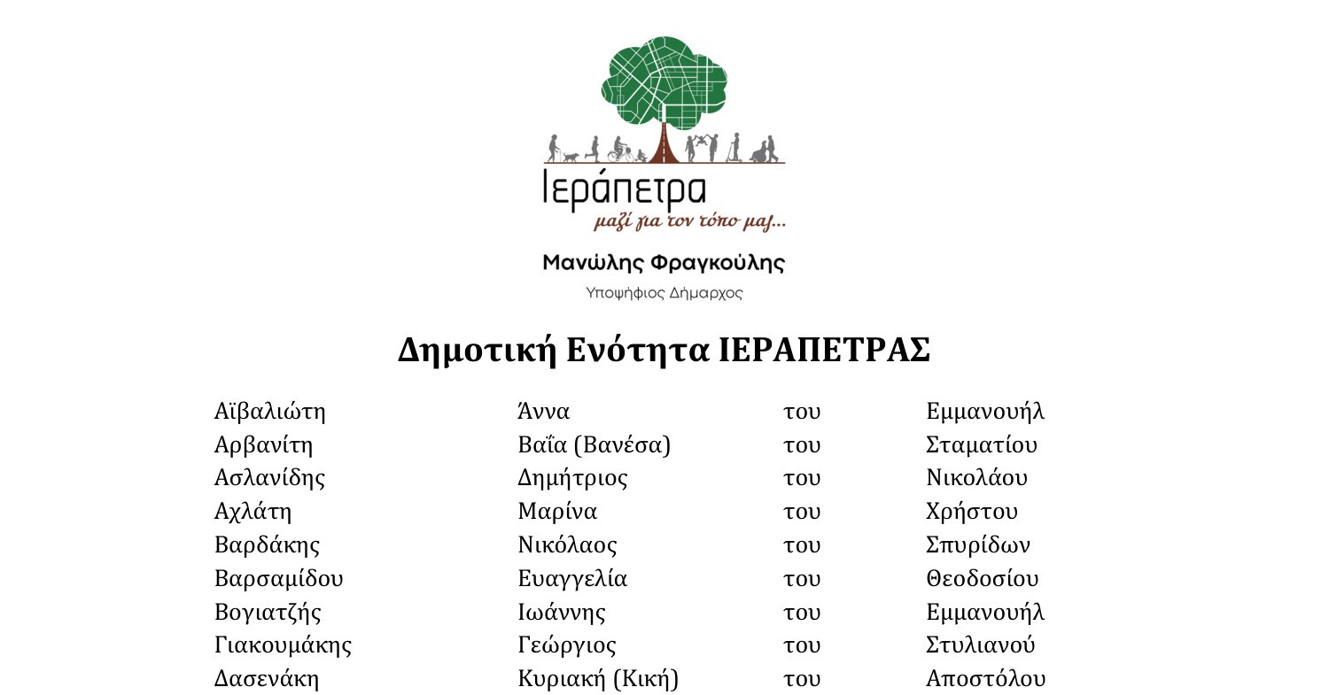 Ψηφοδέλτιο Συνδυασμού Ιεράπετρα Μαζί για τον Τόπο Μας.pdf | DocDroid
