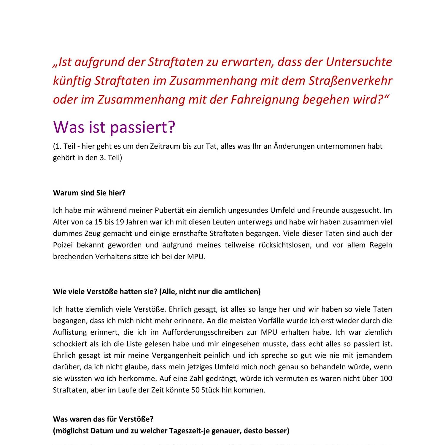Mpu Fragebogen Tv Nord