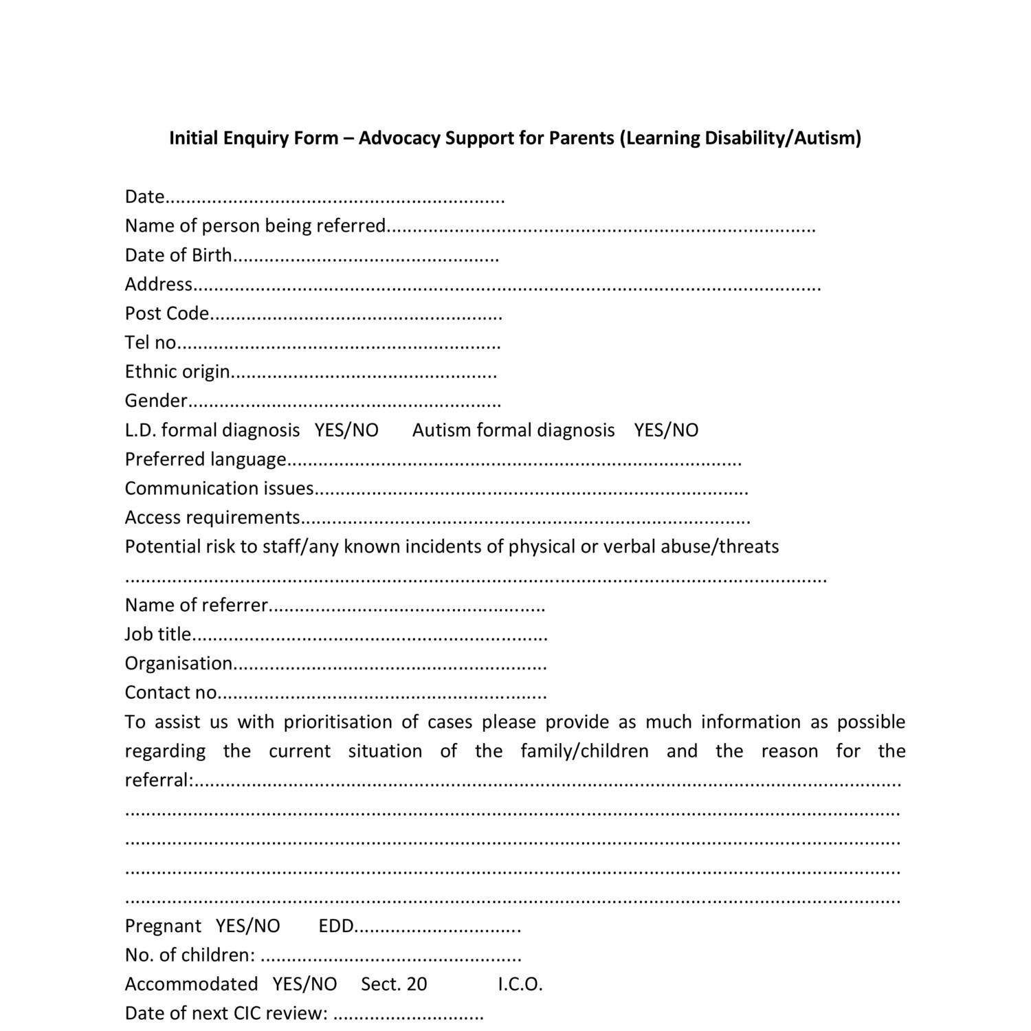 Draft Initial Enquiry Form Family L.D. 2.pdf | DocDroid