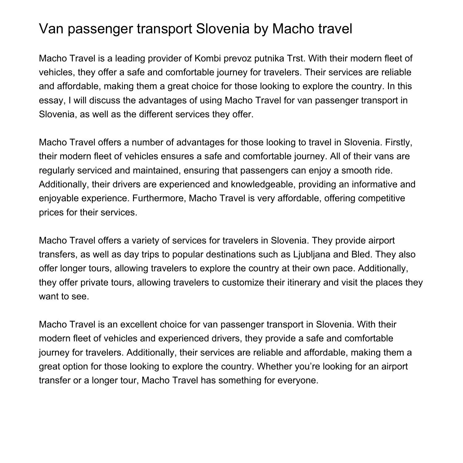 Van passenger transport Slovenia by Macho traveluujjg.pdf.pdf | DocDroid