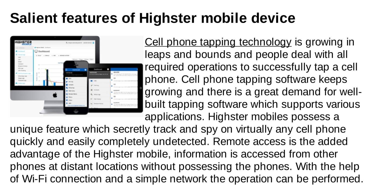 Salient features of Highster mobile device.pdf | DocDroid