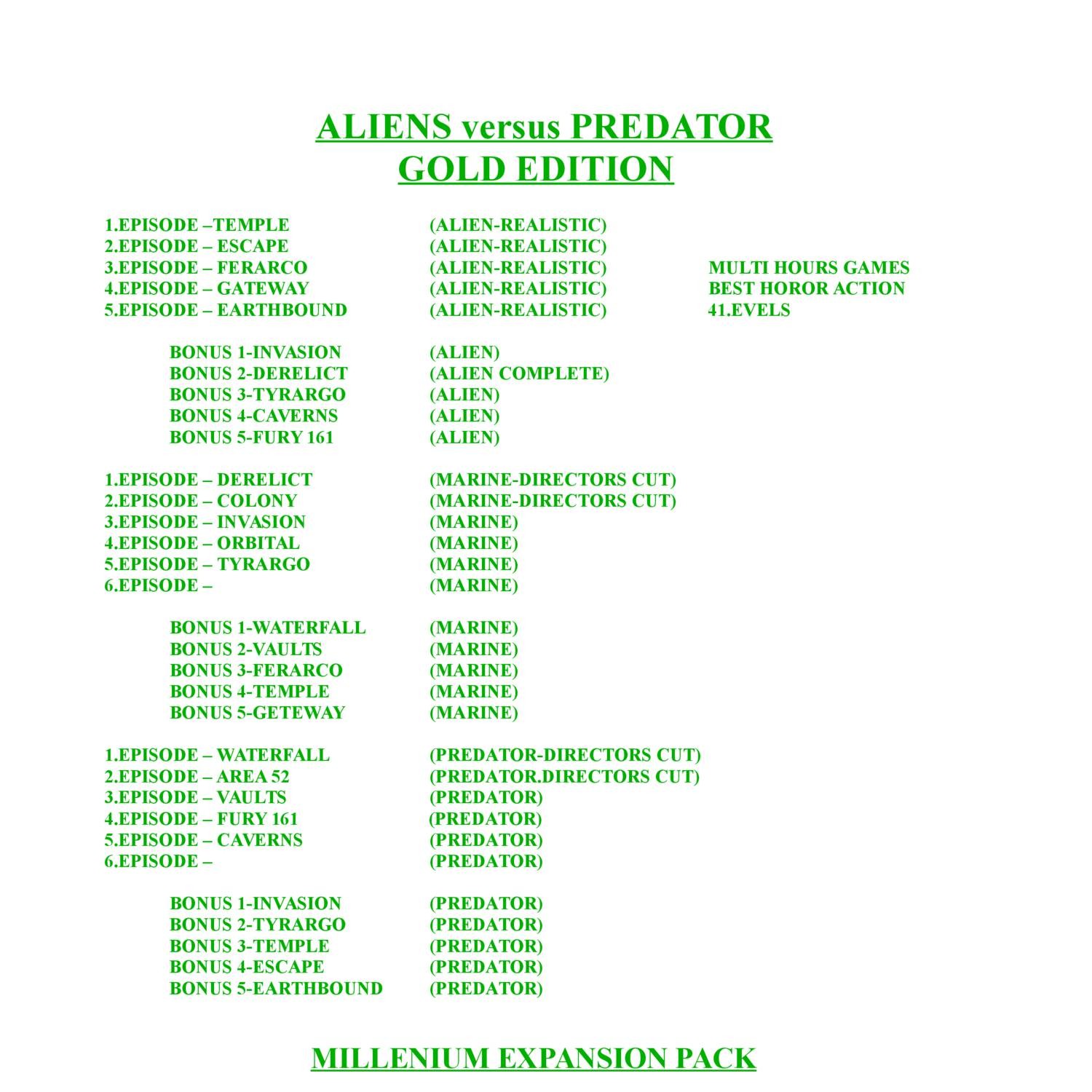 AvP - Gold.odt | DocDroid