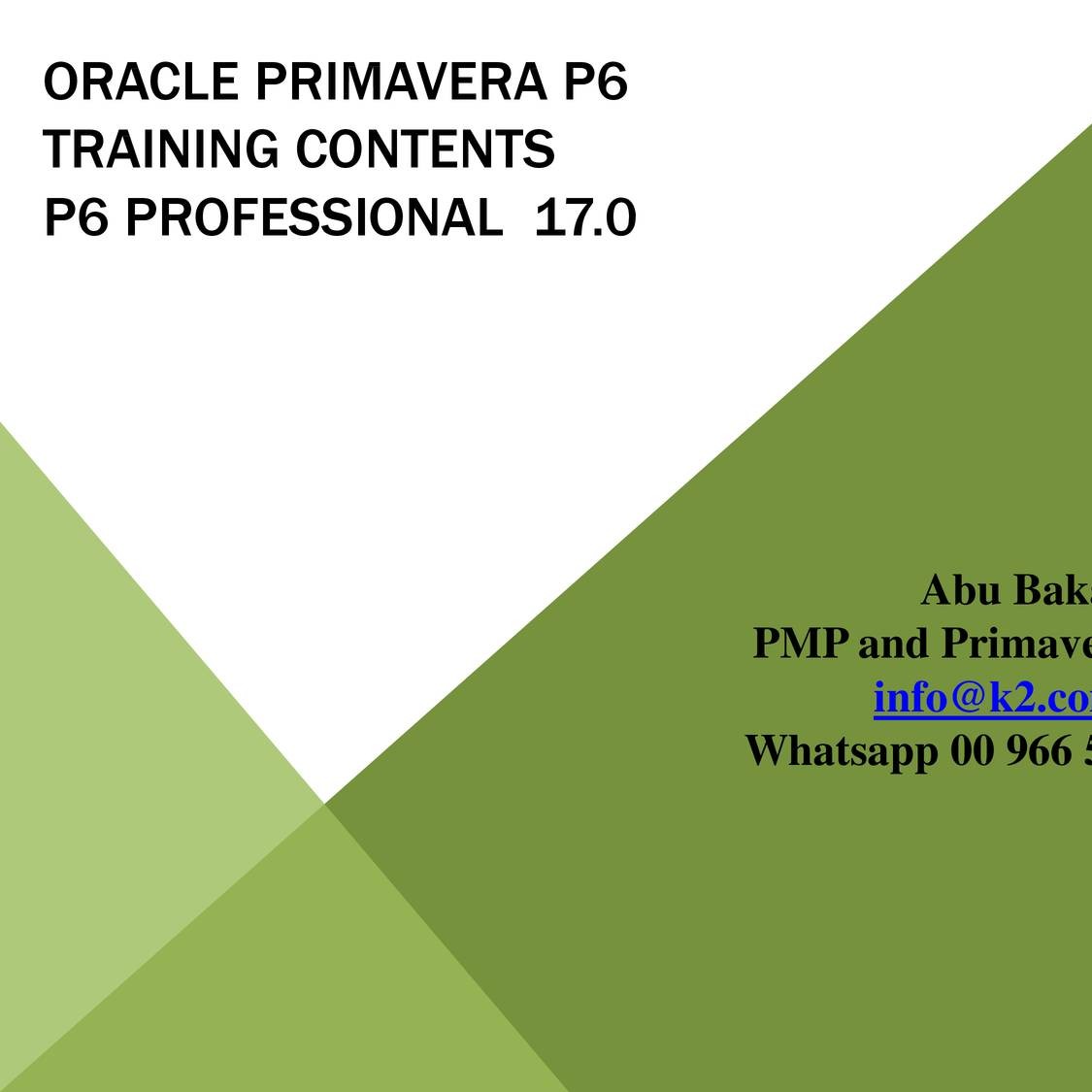 Primavera Course Details.pdf | DocDroid