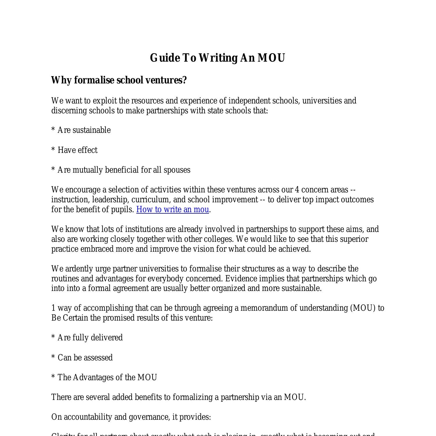Guide To Writing An MOU.pdf | DocDroid