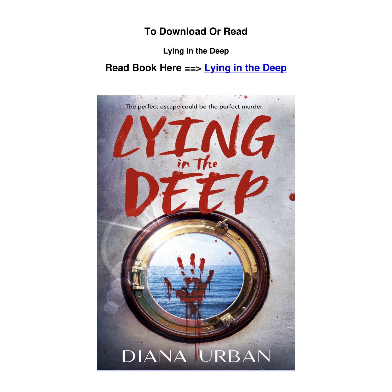 download EPub Lying in the Deep BY Diana Urban.pdf | DocDroid