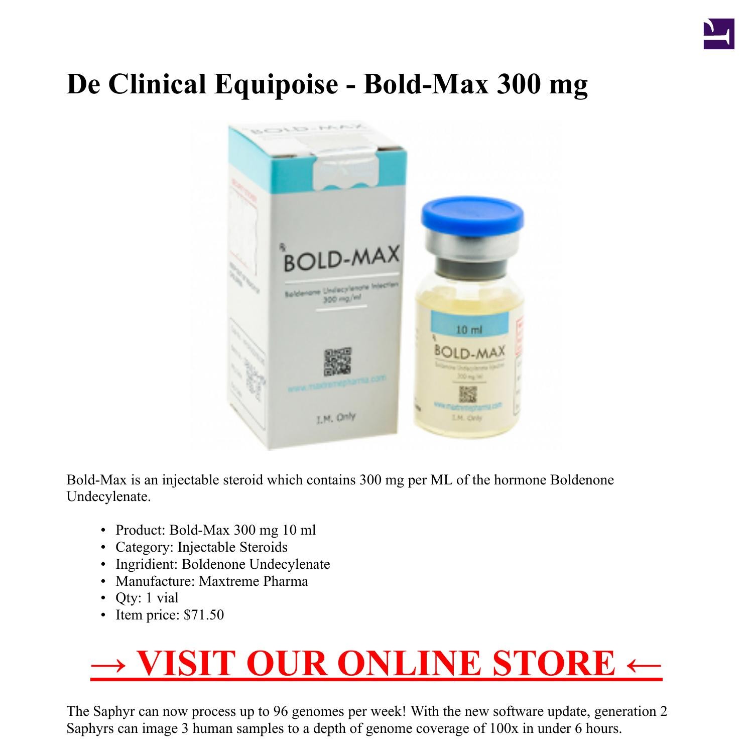 De Clinical Equipoise - Bold-Max 300 mg 1 vial 10 ml.pdf | DocDroid