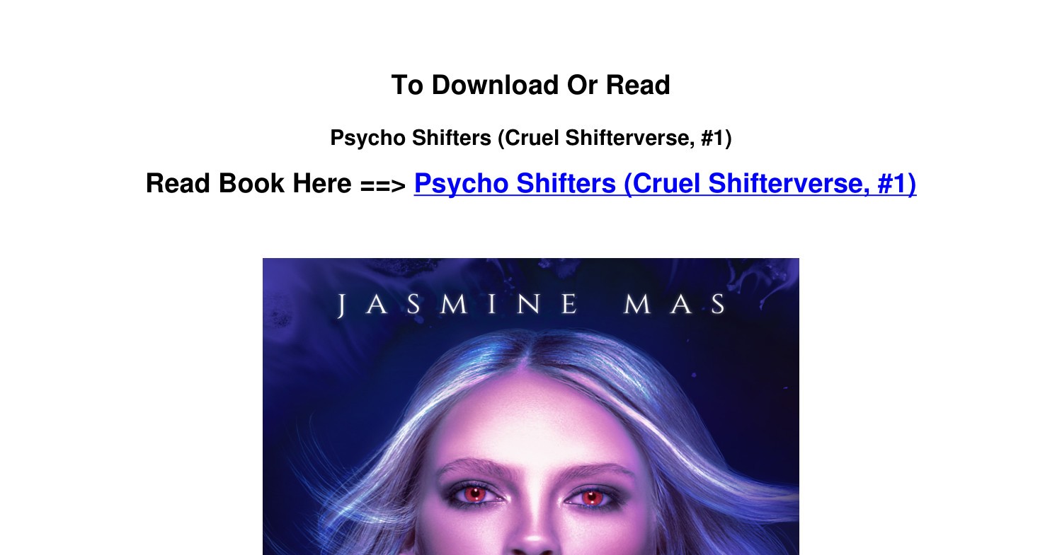 EPUB download Psycho Shifters Cruel Shifterverse 1 By Jasmine Mas.pdf | DocDroid