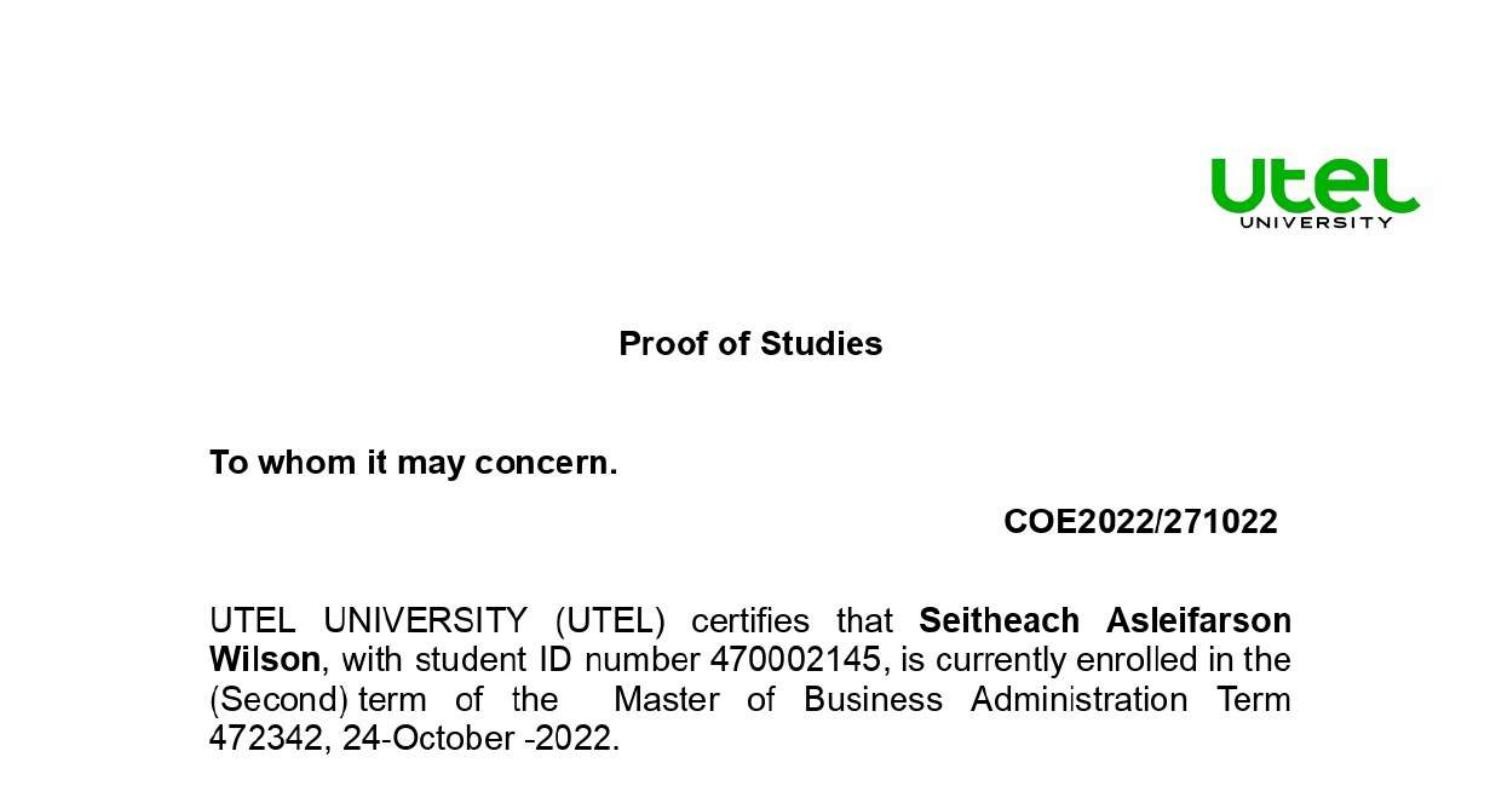 Proof of studies Utel.pdf | DocDroid