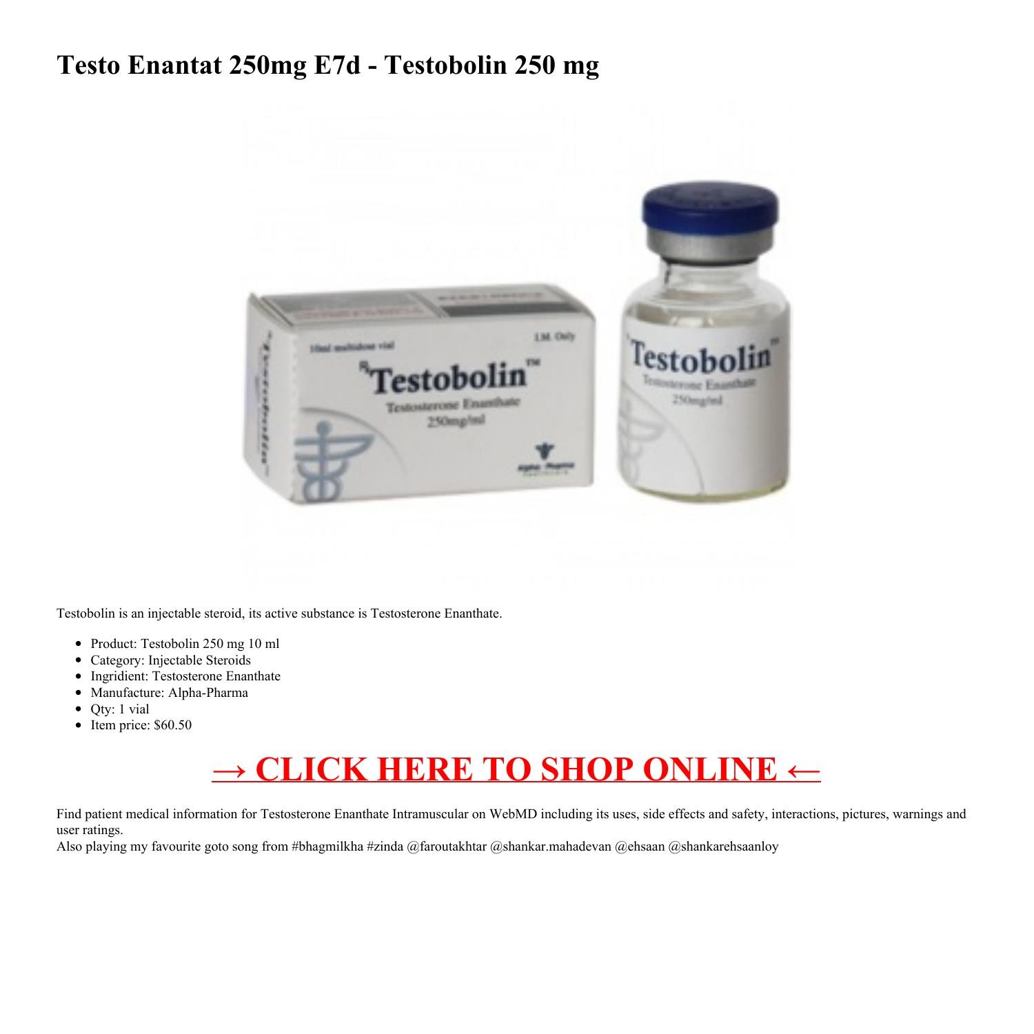 Testo Enantat 250mg E7d - Testobolin 250 mg.pdf | DocDroid