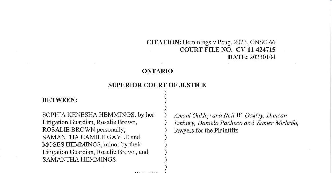 Costs Decision - Hemmings v Peng 2023.pdf | DocDroid