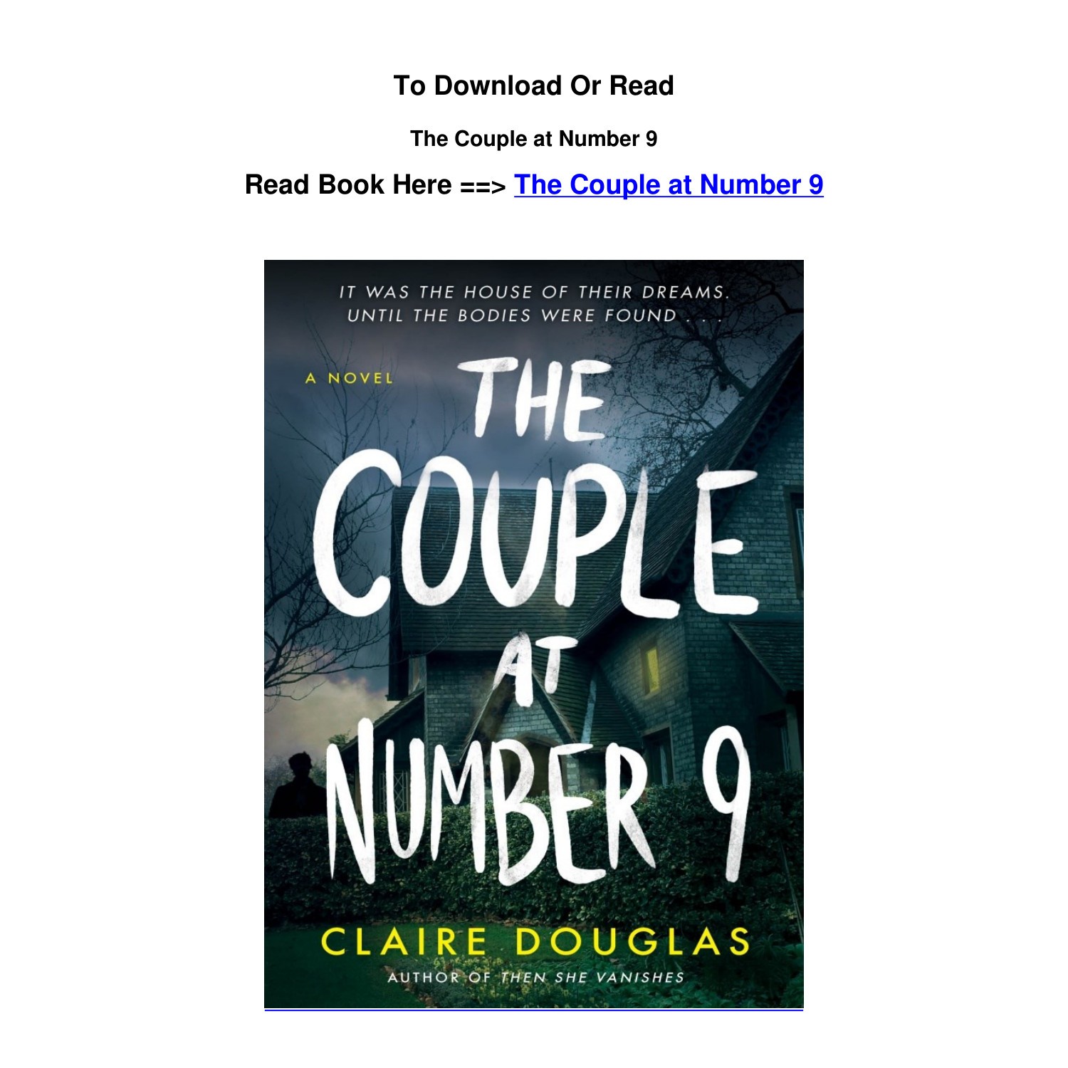 epub Download The Couple at Number 9 BY Claire Douglas.pdf | DocDroid
