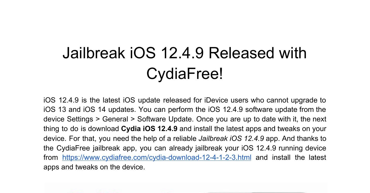 Cydia Download iOS 12.4.9, Cydia iOS 12.4.9, Cydia Free, Jailbreak iOS ...
