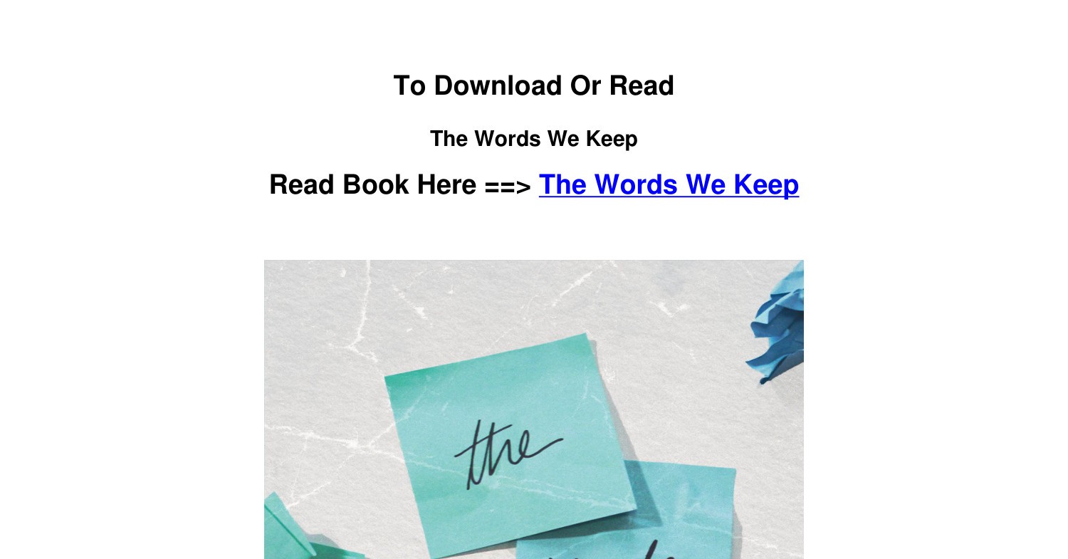 Download pdf The Words We Keep by Erin Stewart.pdf | DocDroid