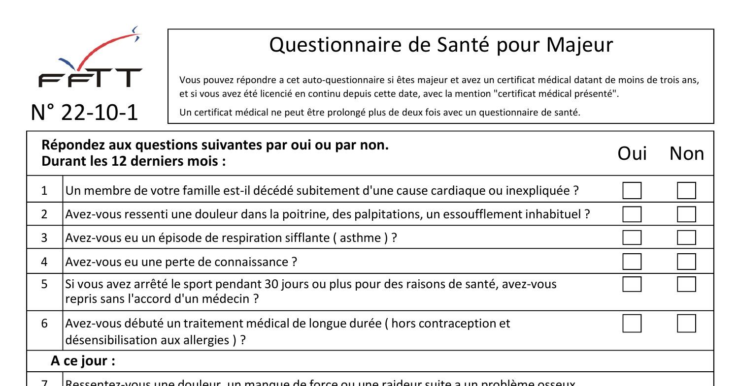 Questionnaire de santé Majeur.docx | DocDroid