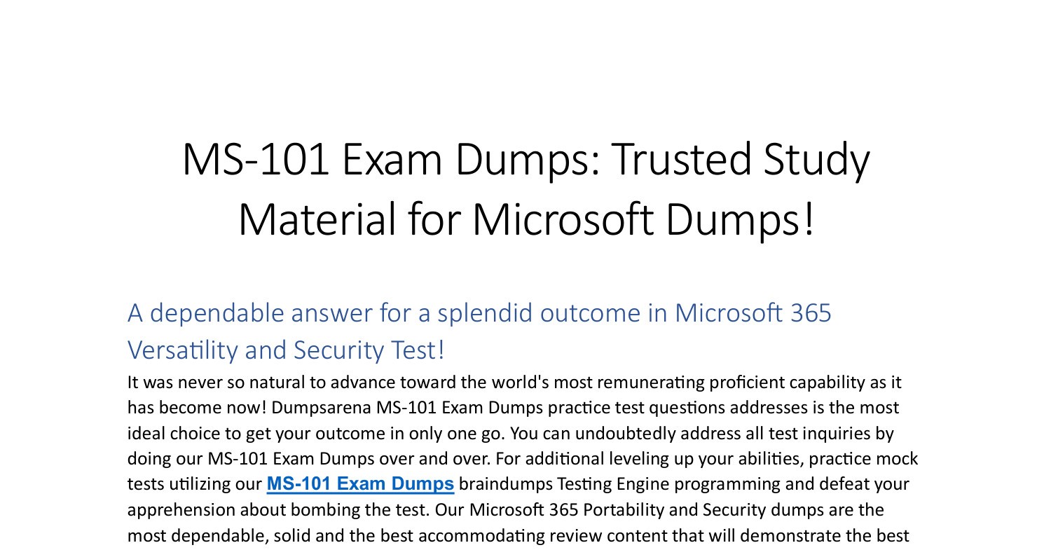 MS-101 Exam Dumps.pdf | DocDroid