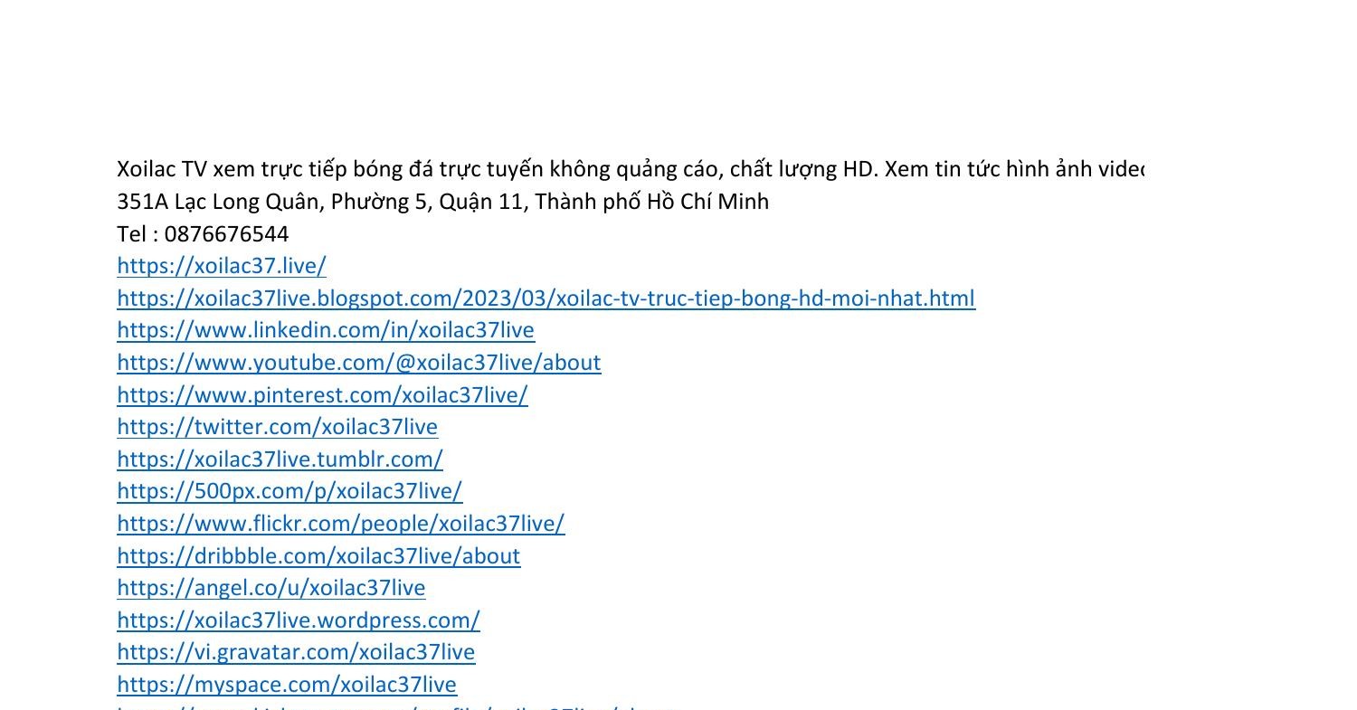 Xoilac TV.xlsx | DocDroid