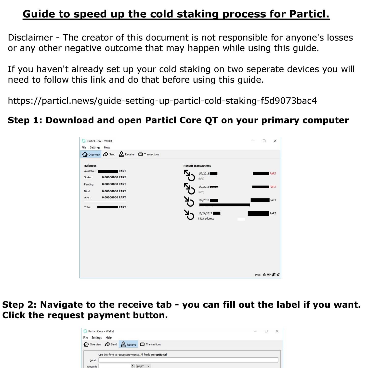 Particl Cold Staking Guide.pdf | DocDroid