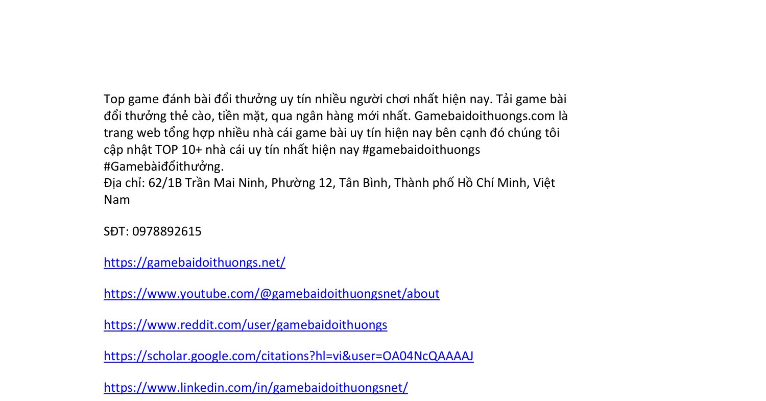 Game bài đổi thưởng.docx | DocDroid