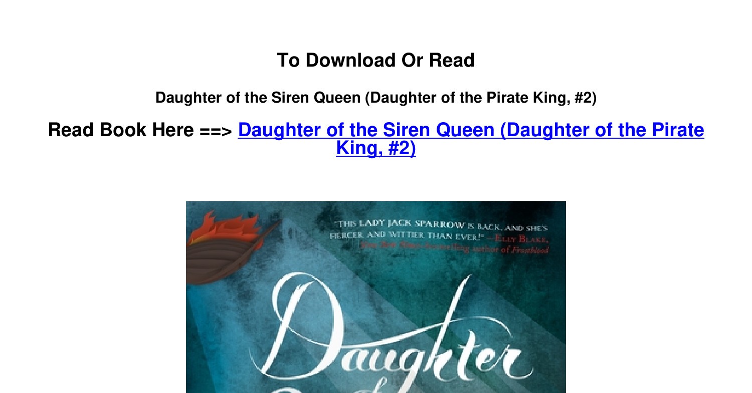 Download epub Daughter of the Siren Queen Daughter of the Pirate King 2 By .pdf | DocDroid