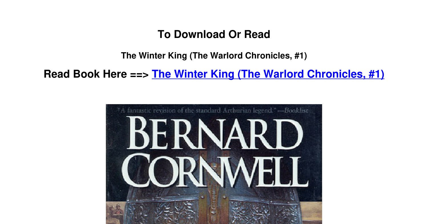 Download EPub The Winter King The Warlord Chronicles 1 By Bernard Cornwell.pdf | DocDroid