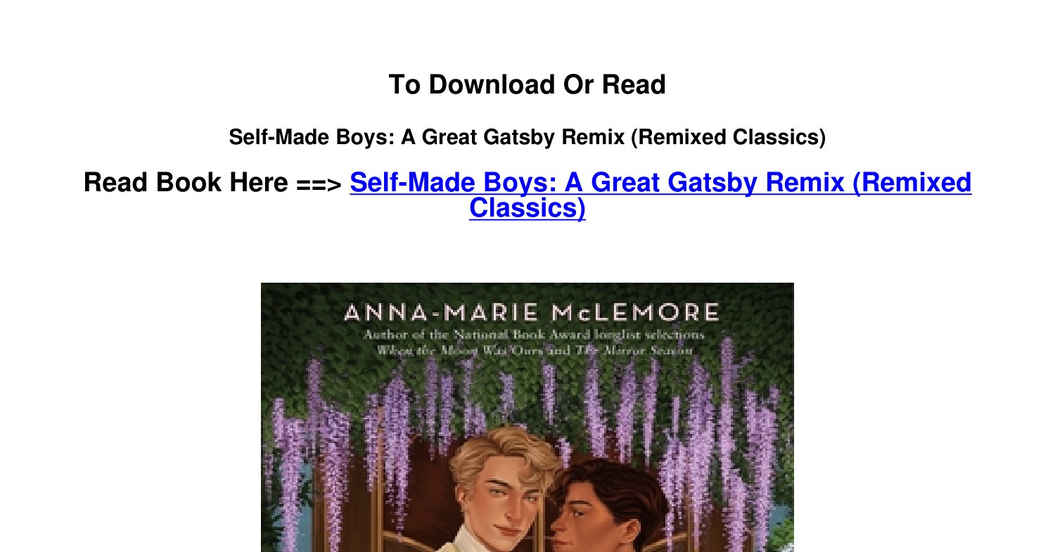 Download Pdf Self Made Boys A Great Gatsby Remix Remixed Classics BY Anna .pdf | DocDroid