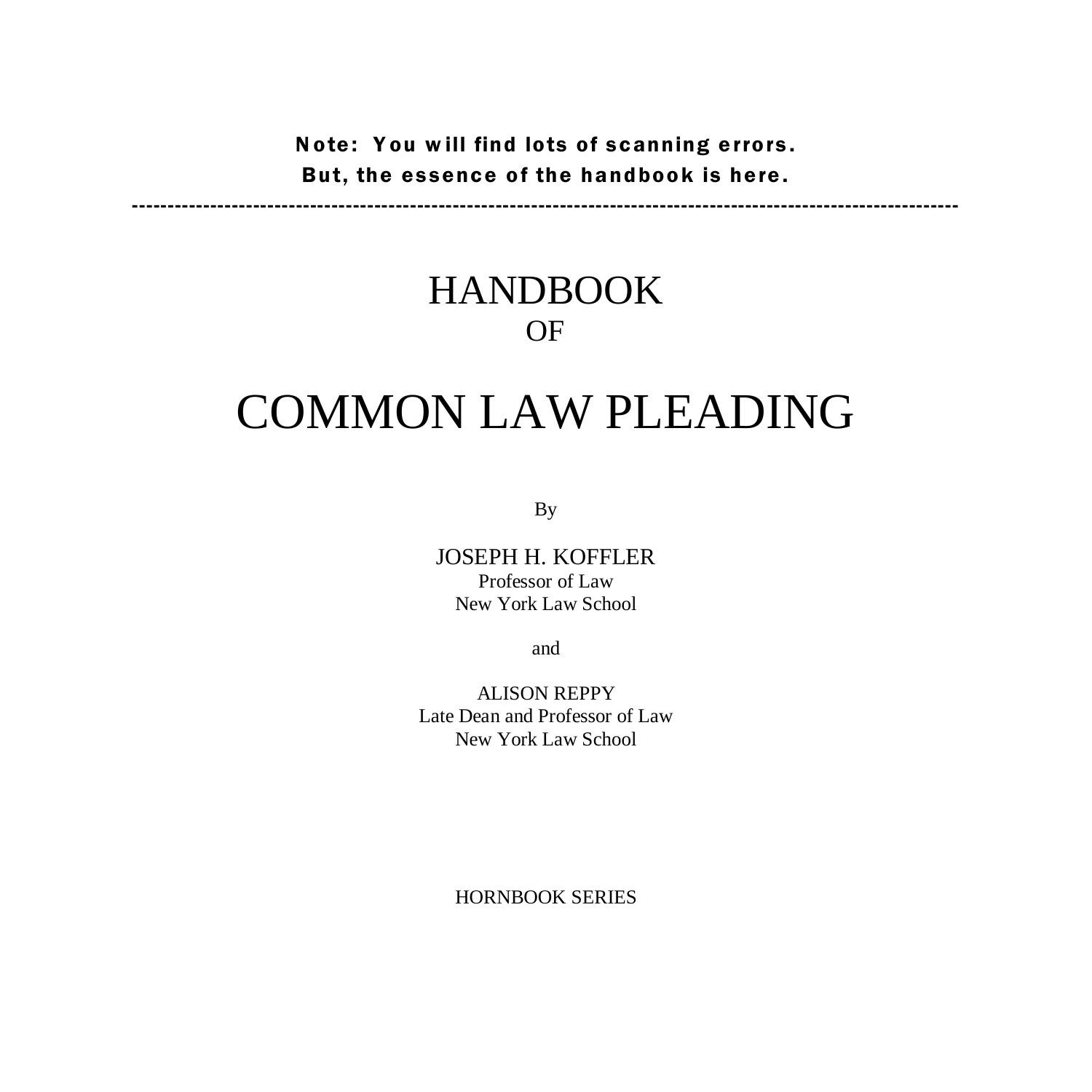 Koffler Common Law handbook.pdf | DocDroid