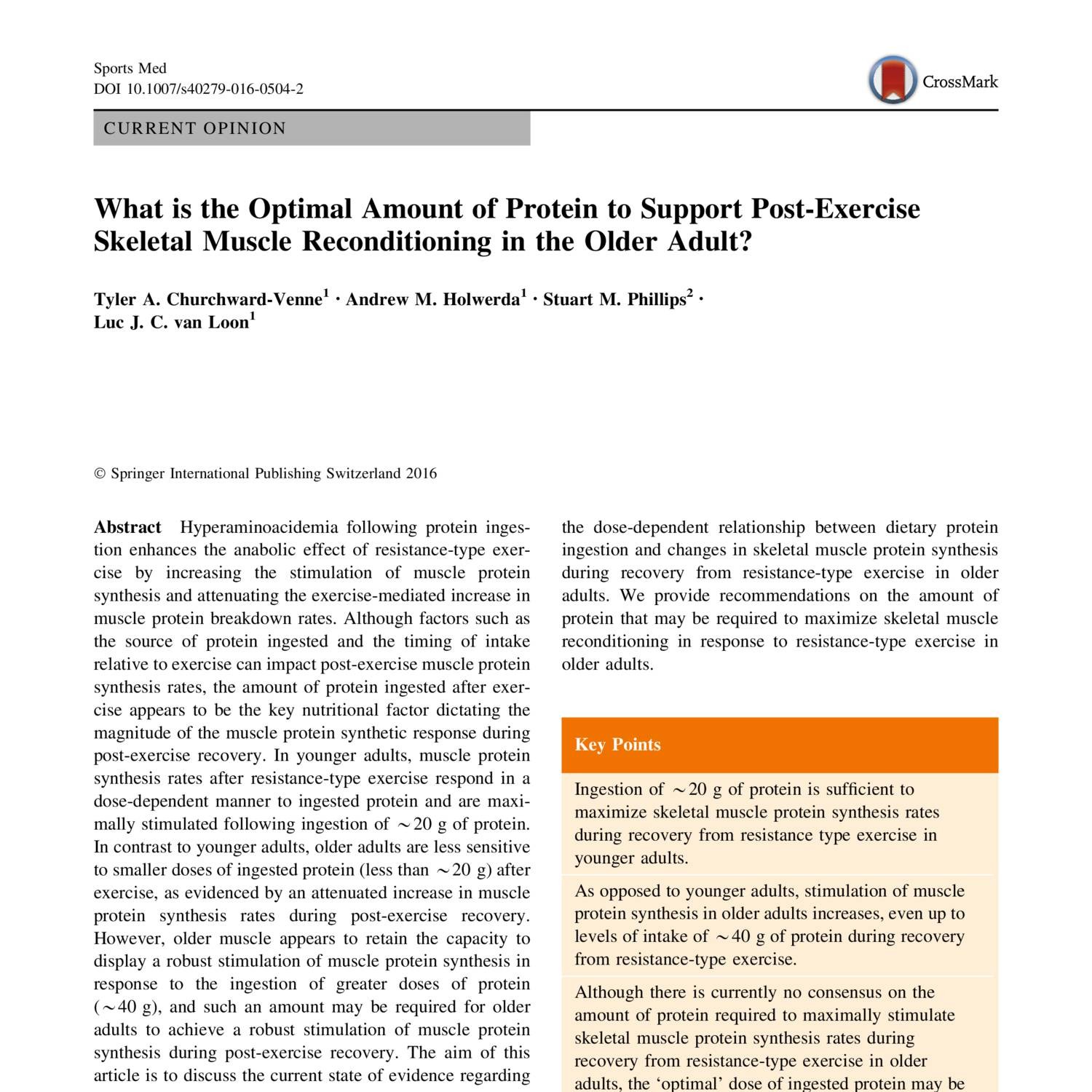 What is the Optimal Amount of Protein to Support Post-Exercise Skeletal ...
