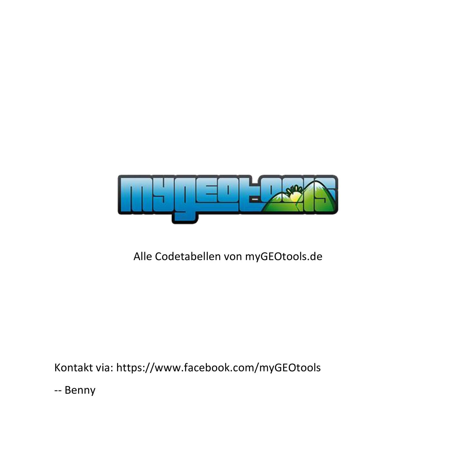 Alle Codetabellen von myGEOtools.pdf | DocDroid