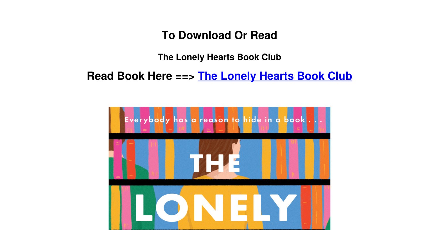 DOWNLOAD Pdf The Lonely Hearts Book Club by Lucy Gilmore.pdf | DocDroid