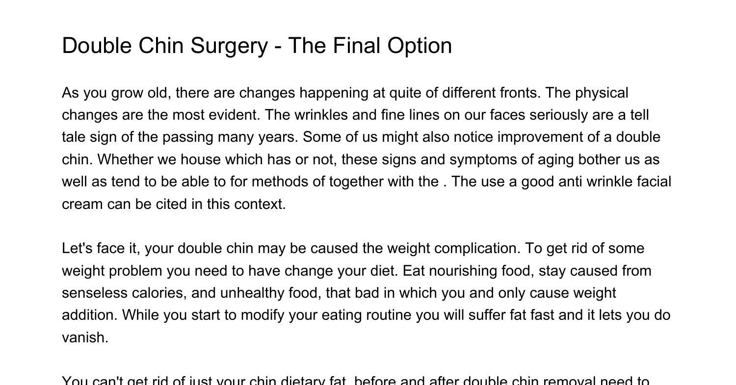 Double Chin Surgery The Final Optionquloc.pdf.pdf | DocDroid