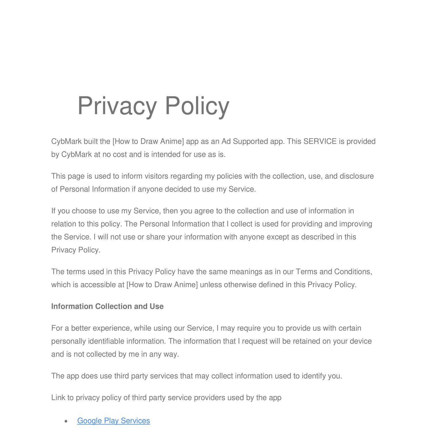 Privacy Policy _ How to Draw Anime.pdf | DocDroid