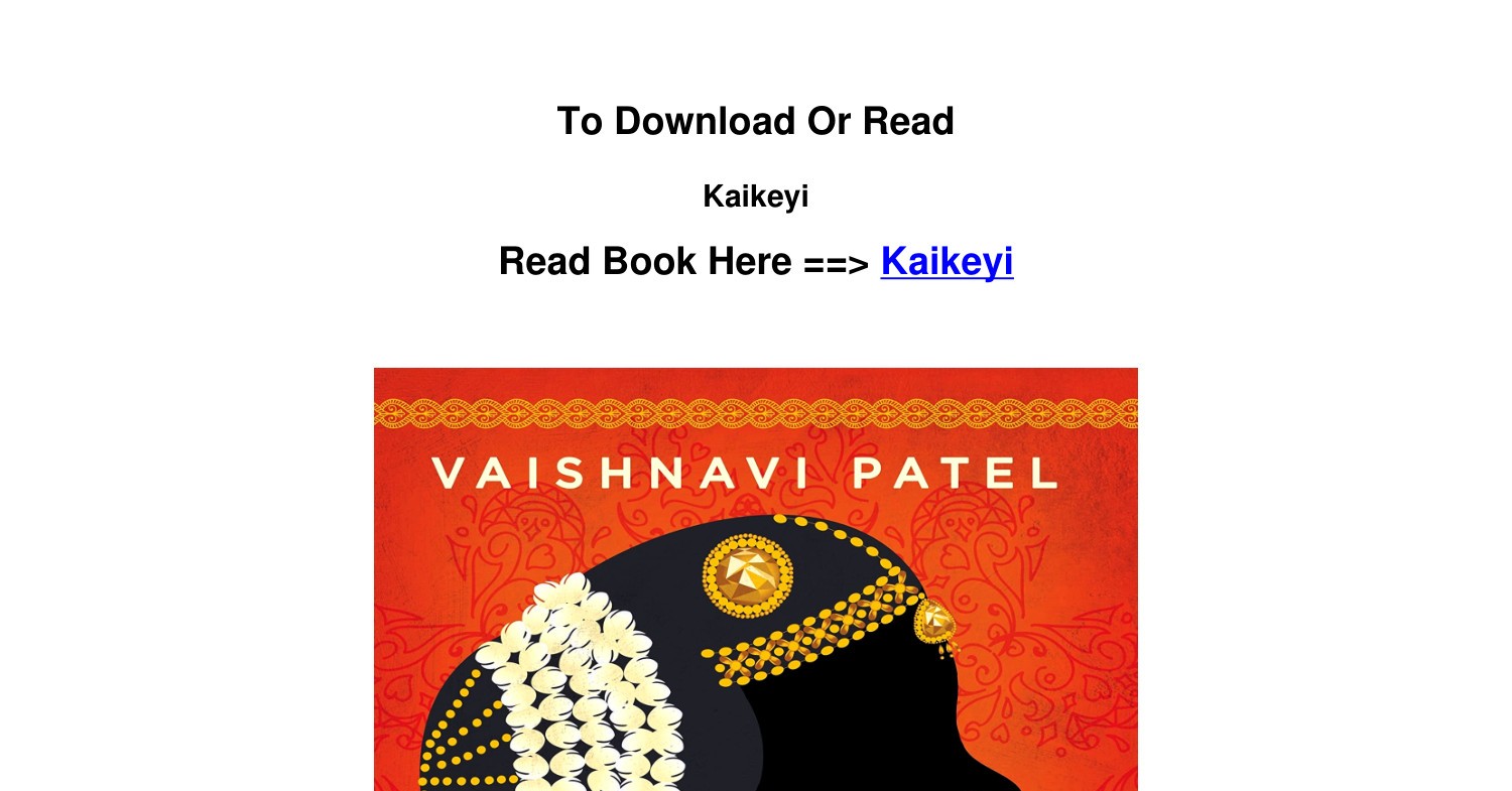 download PDF Kaikeyi By Vaishnavi Patel.pdf | DocDroid